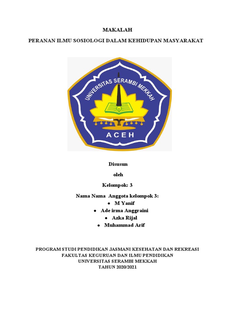 Peranan Sosiologi dalam Masyarakat | PDF