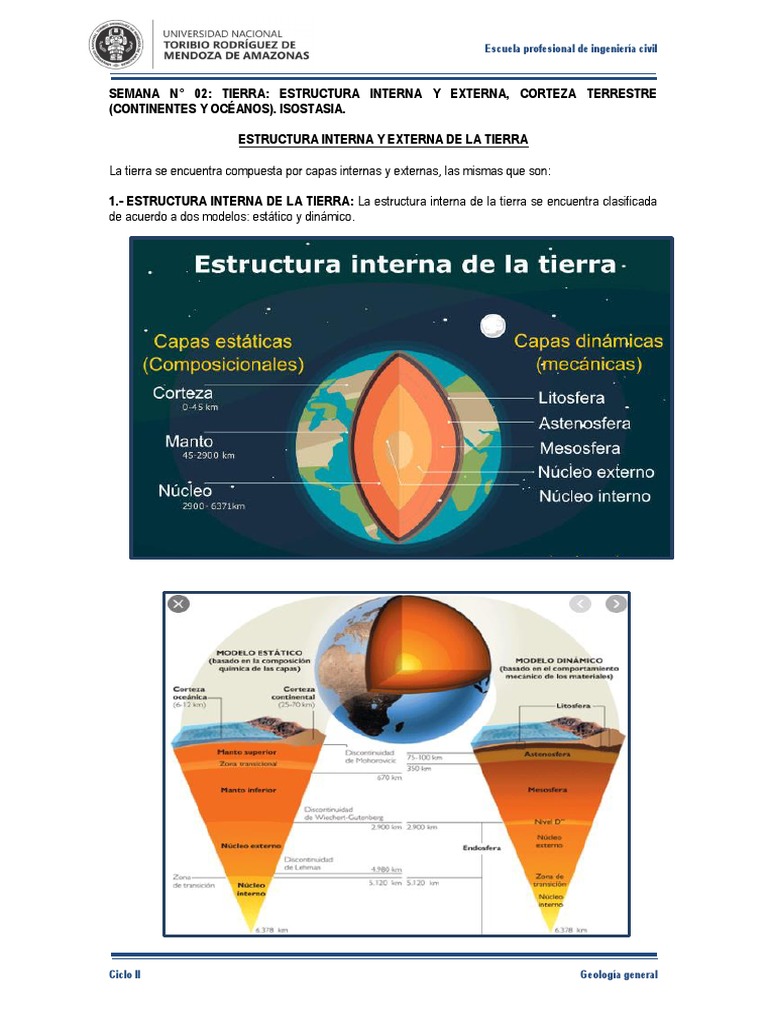 Estructura Interna y Externa de La Tierra | PDF | Tierra | Atmósfera
