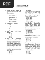 25 Soal Matematika SMP Kelas 9 Dan Pembahasan | PDF