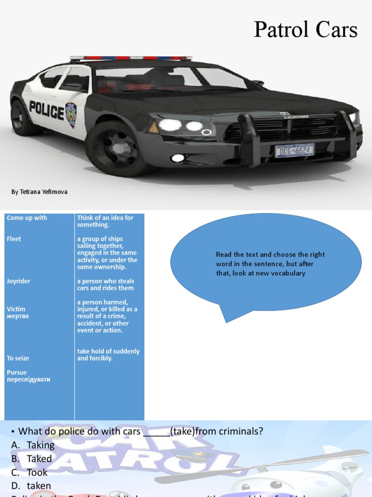 Patrol Cars | PDF | Police Car | Police