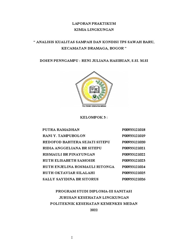 Analisis Sampah TPS Sawah Baru | PDF