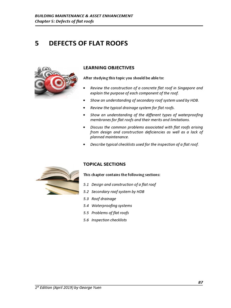A 5 Defects of Flat Roofs | PDF | Roof | Thermoplastic