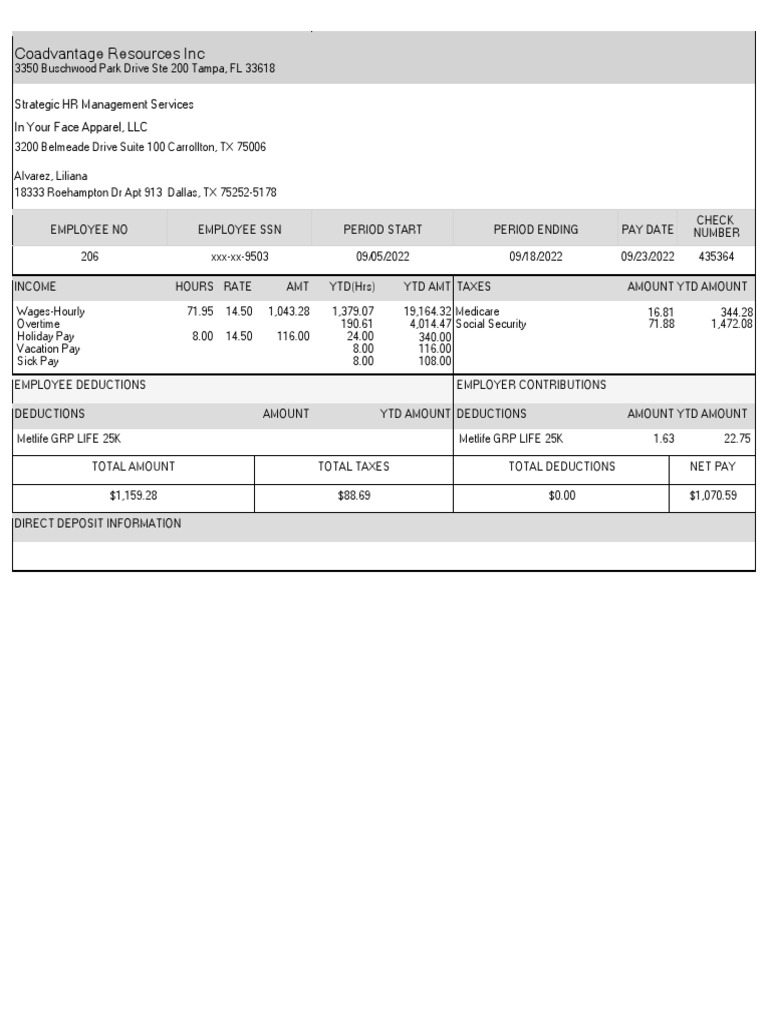 PayCheckDetailsPdfdd 1 | PDF