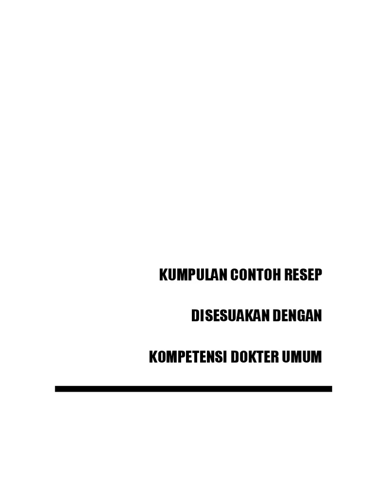 Contoh Resep Untuk Dokter Umum | PDF