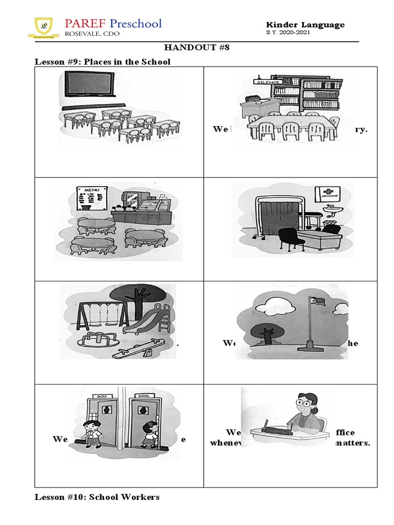 1st Quarter Kinder LanguageHandout 5 | PDF