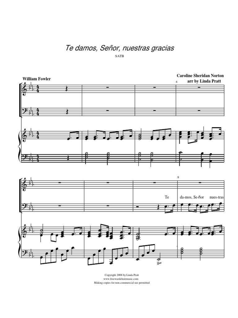 Te Damos, Señor, Nuestras Gracias | PDF