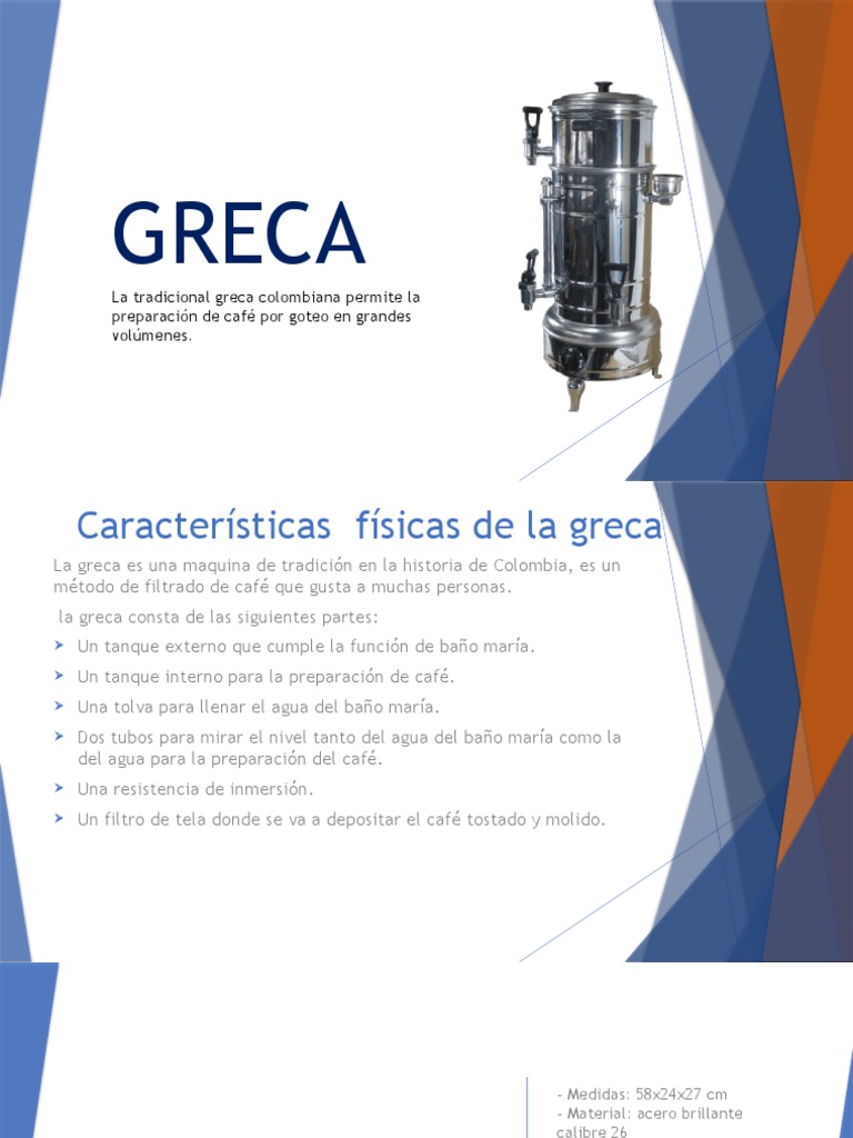 Guía de uso de la greca colombiana | PDF | café | Agua