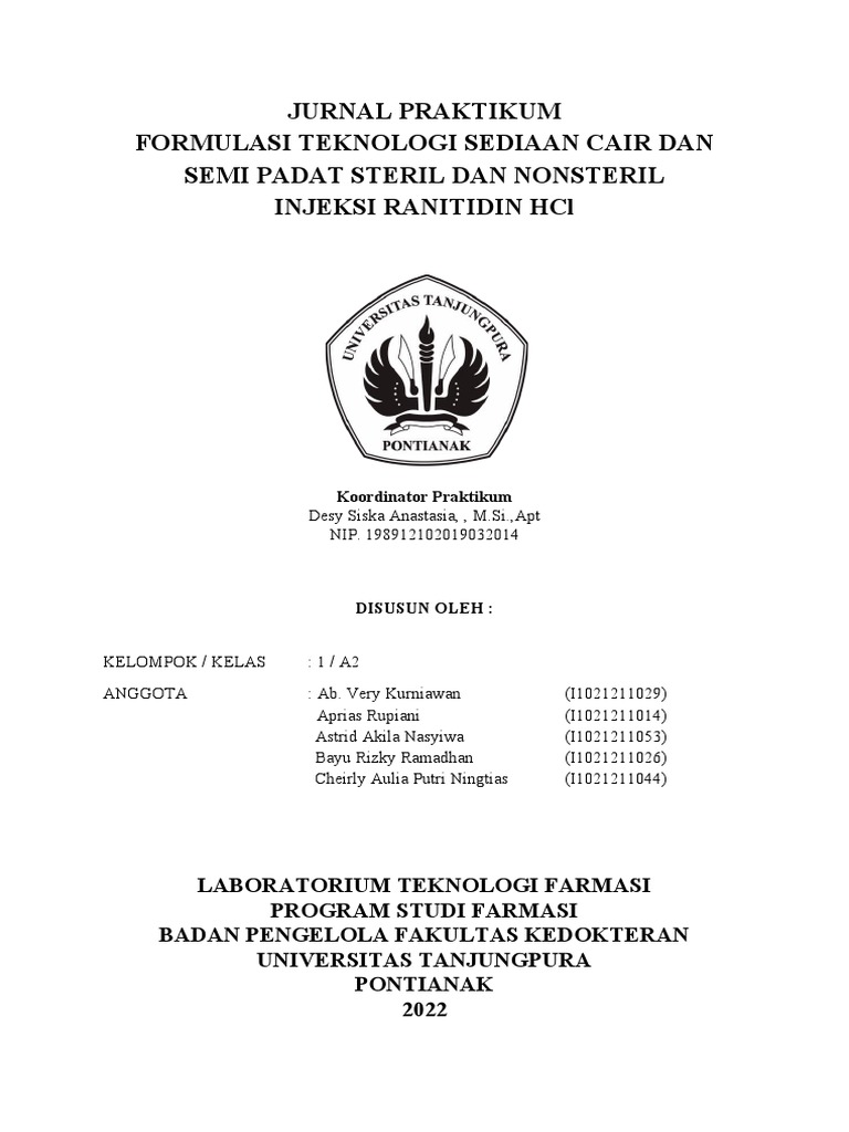 Formulasi Injeksi Ranitidin HCl | PDF