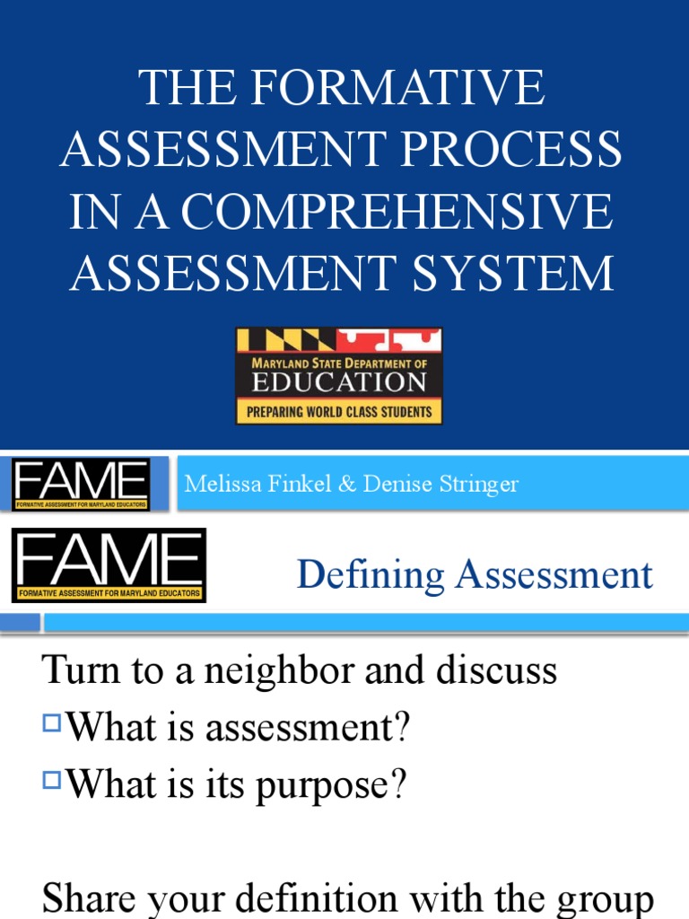 The Formative Assessment Process in A Comprehensive Assessment | PDF ...