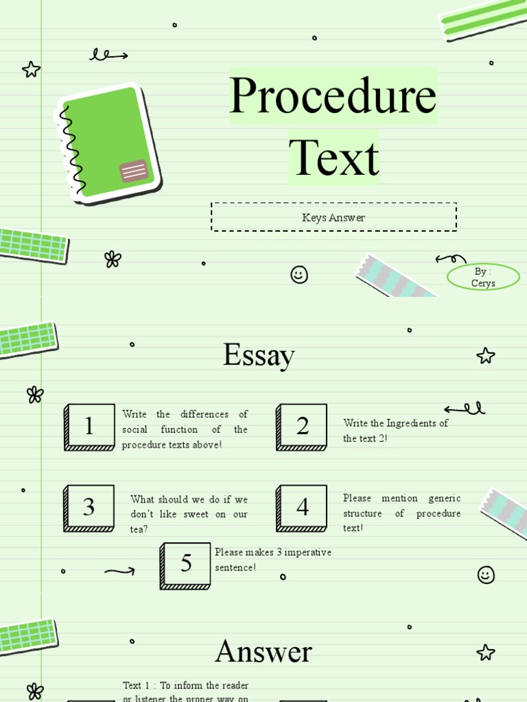 Power Point Pembahasan Soal Procedure Text | PDF