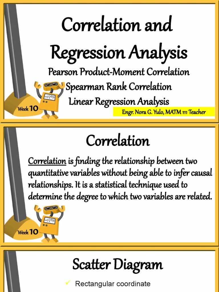 Week 10 Correlation and Regression Analysis Lec | PDF | Spearman's Rank Correlation Coefficient ...