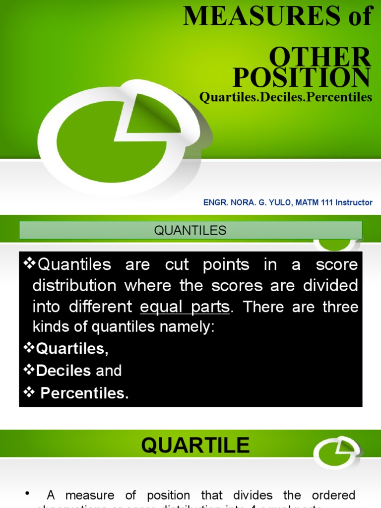 Quantiles for Math Students | PDF | Quartile | Percentile