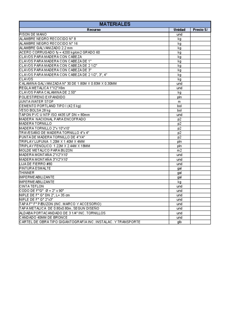 Cotizar 13.10.2022 | PDF | Hormigón | Materiales