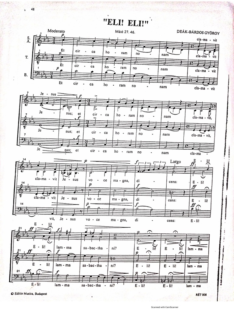 Deák-Bárdos - Eli Eli | PDF