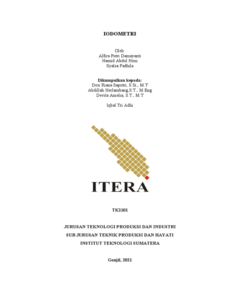 Titrasi Iodometri: Metode dan Aplikasi | PDF