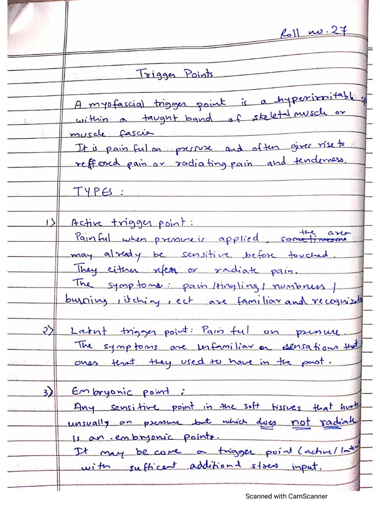 Trigger Points Assignment | PDF