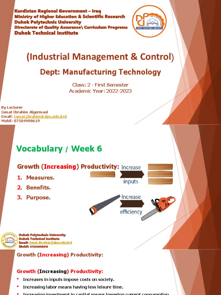Industrial Management - (Week 6) 19-10-2022 | PDF | Economic Growth ...