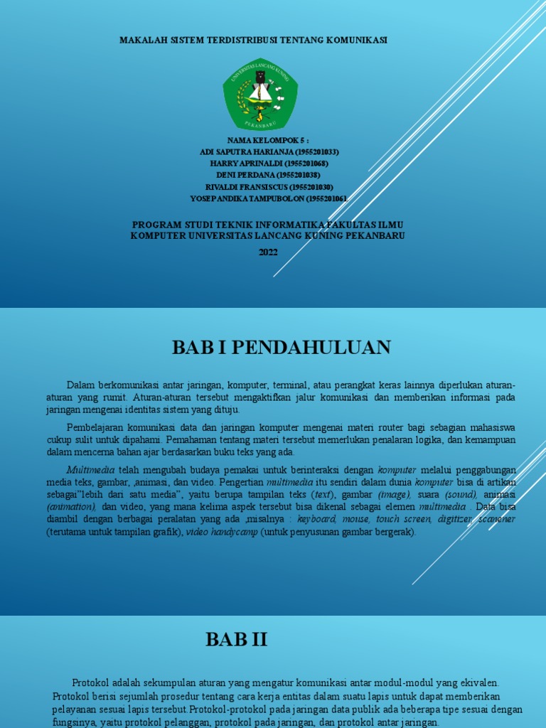 Sistem Terdistribusi & Komunikasi | PDF