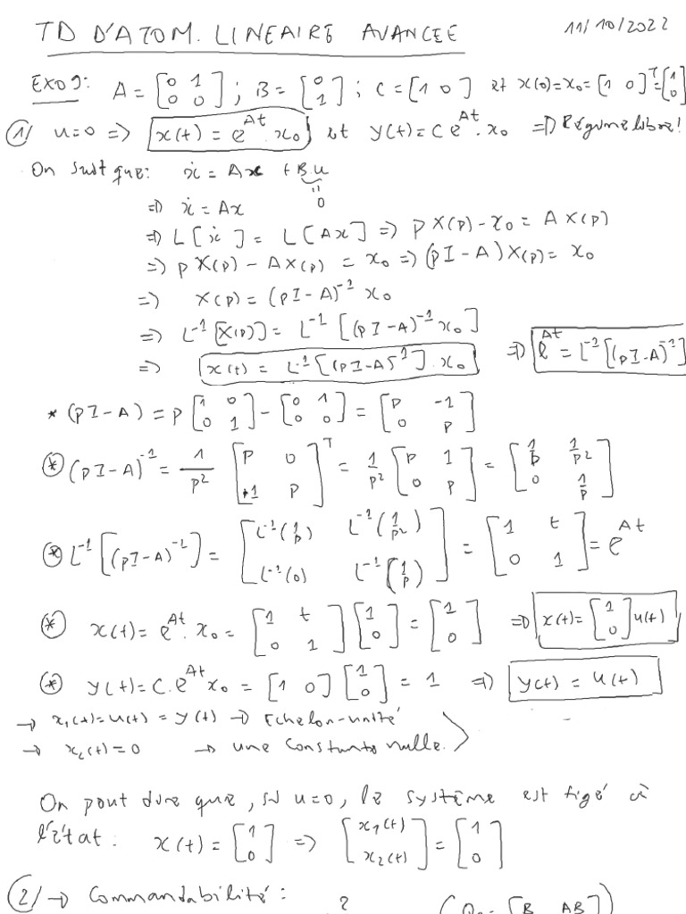 I3 - A3 - TD Automatique Linéaire Avancée (TableauBlanc1 - 11 Oct. 2022 ...