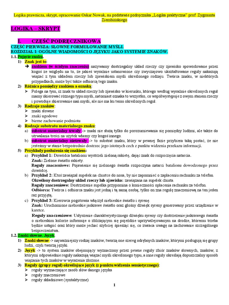 Skrypt Logika | PDF