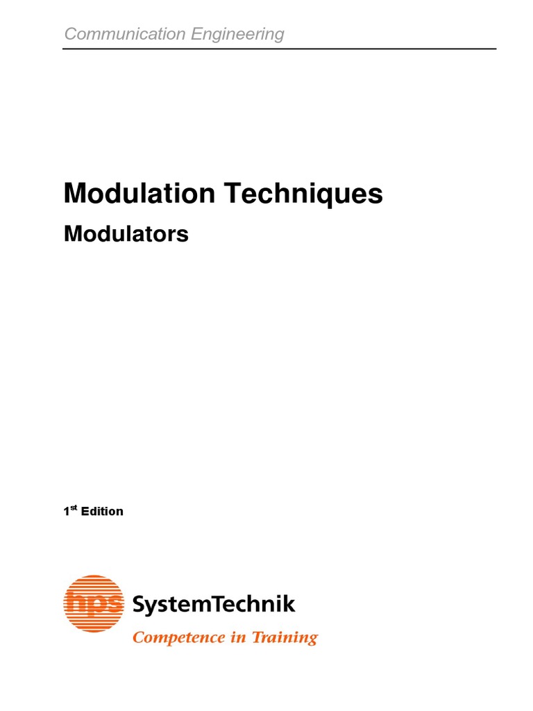 V 0130 GB Modulation Techniques - Modulators | PDF | Frequency ...