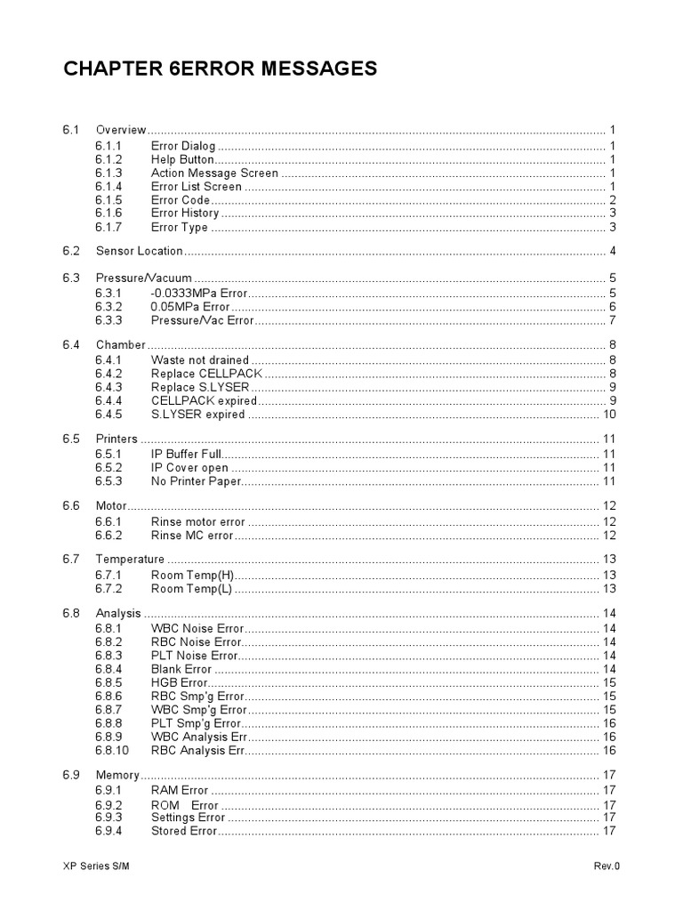 XP Series E 06 Error Messages | PDF | Subroutine | Random Access Memory