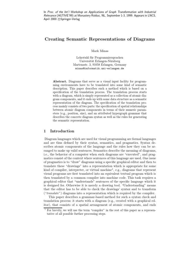 Creating Semantic Representations of Diagrams | PDF | Parsing ...
