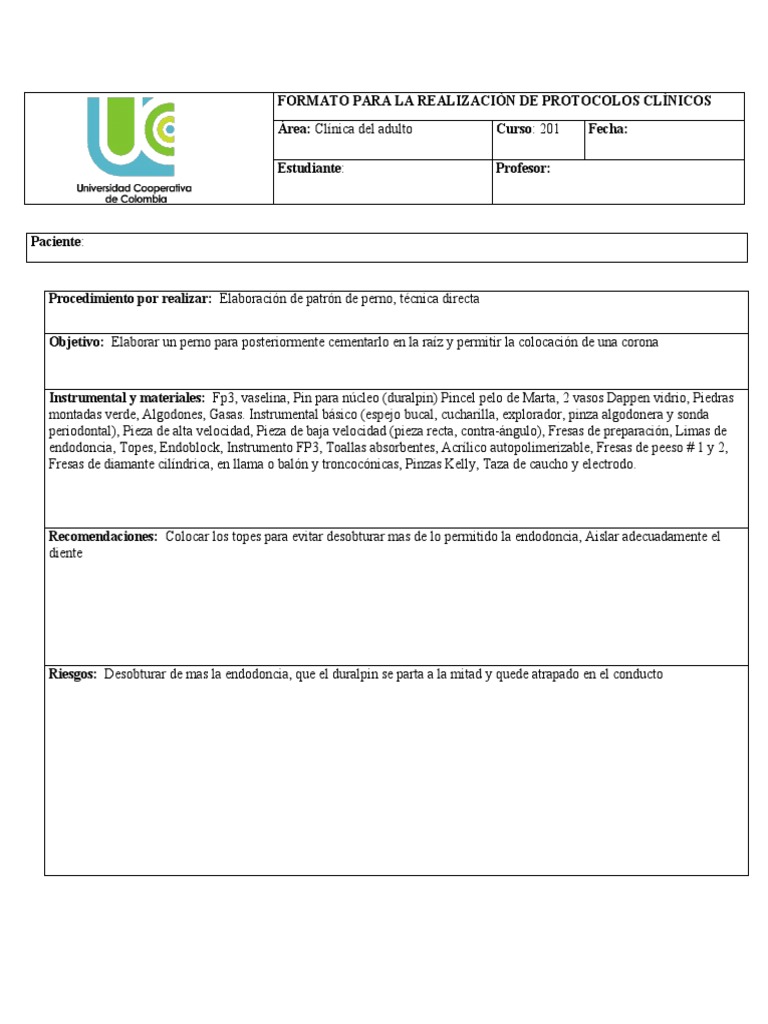 Protocolo de Perno | PDF