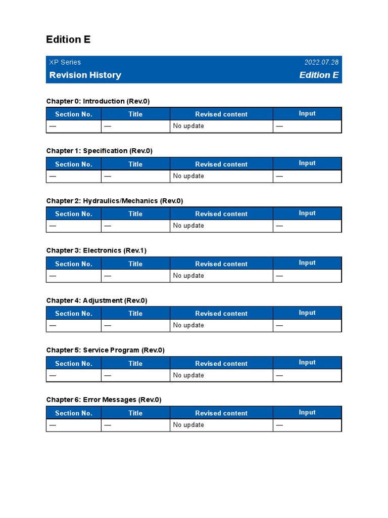 XP Series e Revision History | PDF | Computing | Software