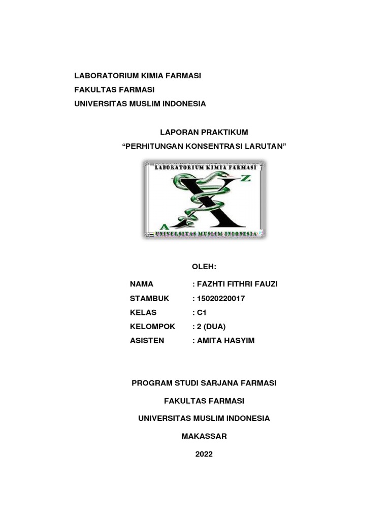 Laporan Kimia 3 Konsentrasi Larutan (0017) | PDF