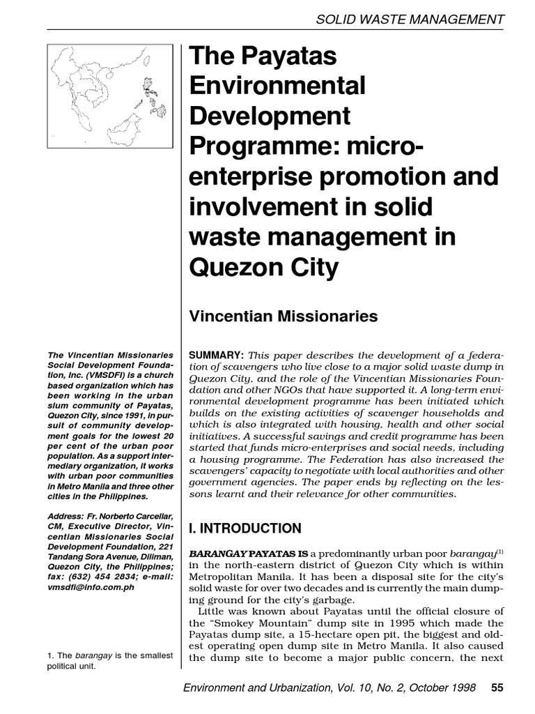 Payatas Environmental Development | PDF | Waste Management | Recycling
