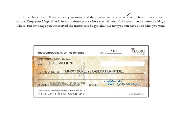 The Magic Check en | PDF