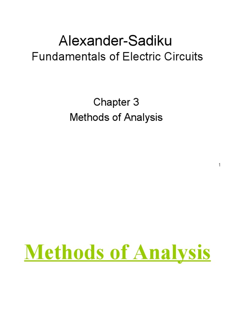 V8 - Chapter 3 - Methods of Analysis - Delta Wye - TE 58 A - B and C | PDF | Electrical Network ...
