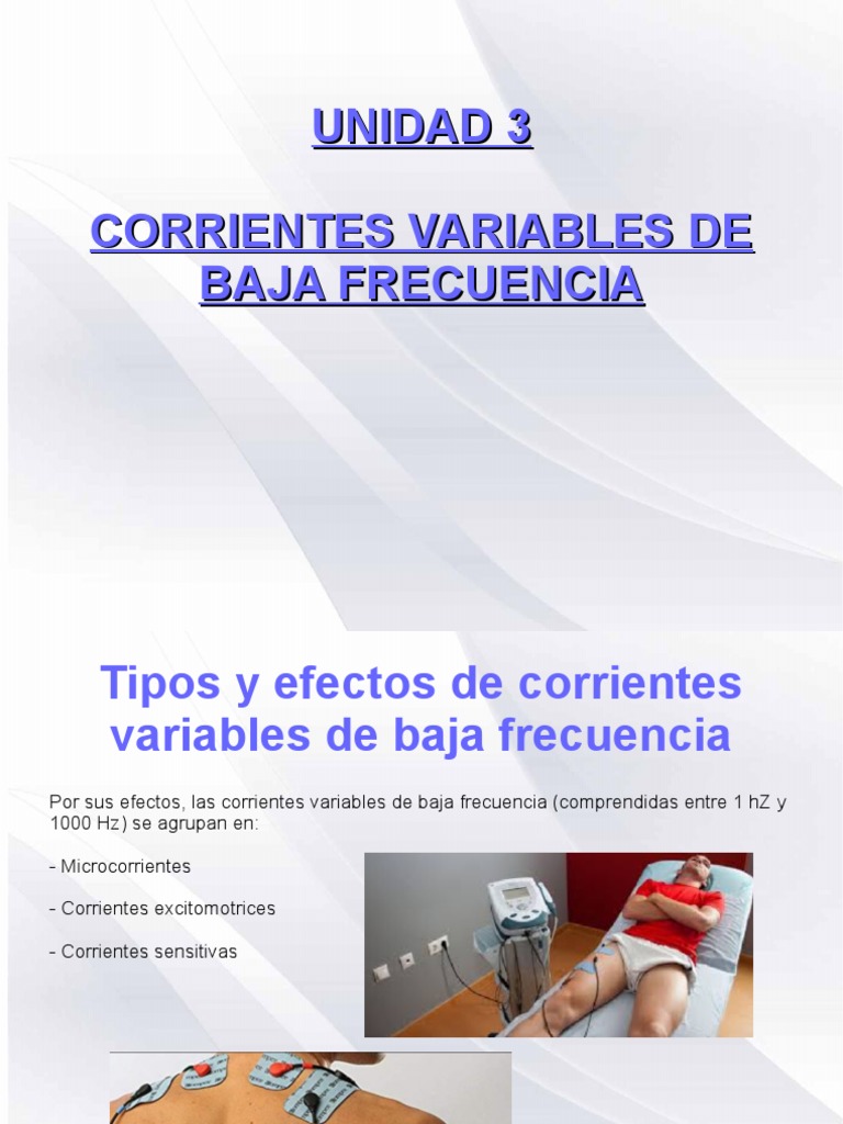 Unidad 3 - Corrientes Variables de Baja Frecuencia | PDF | Músculo ...