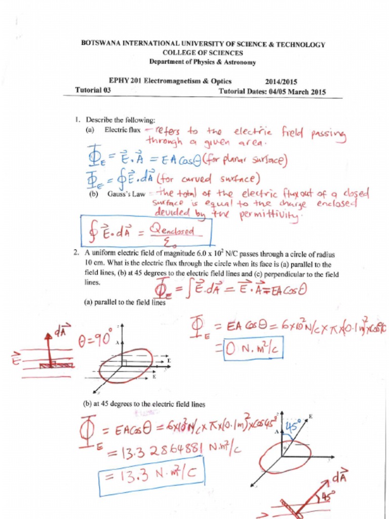 Tutorial 3 Solutions | PDF