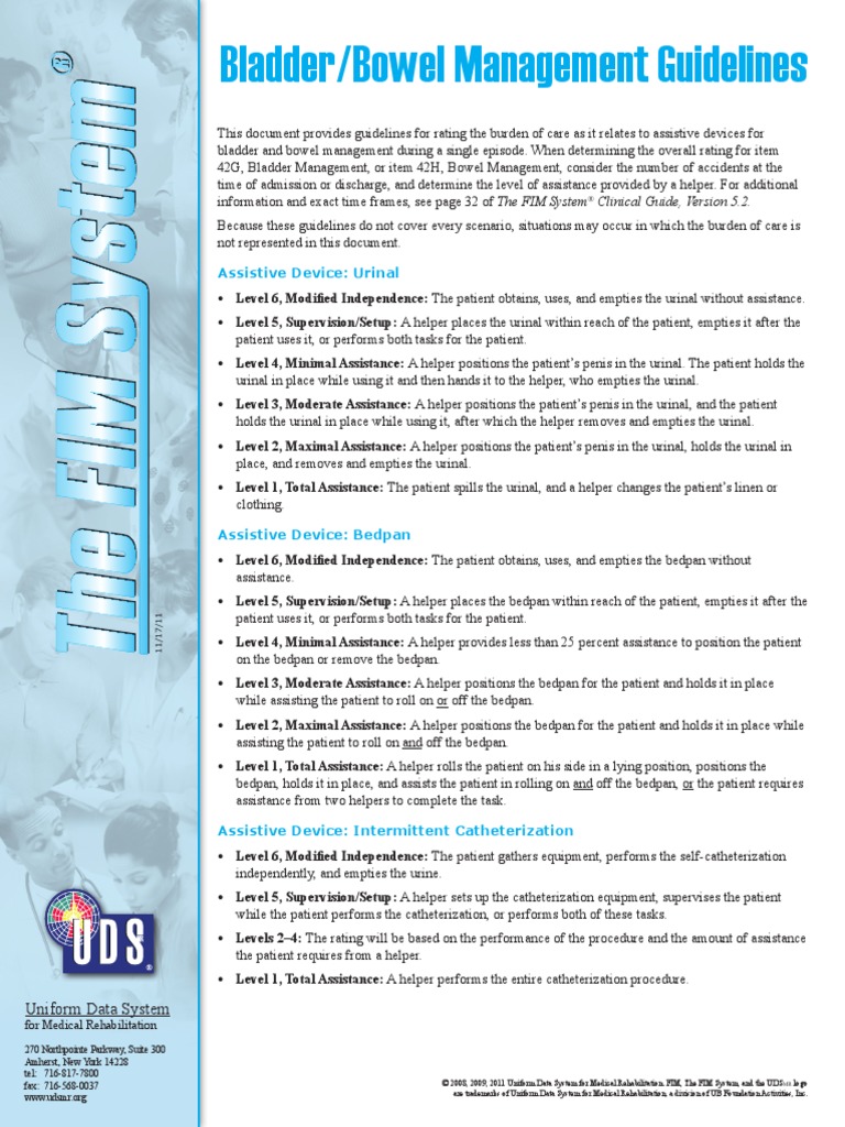 Bowel-Bladder Management Guidelines | PDF | Health Care | Clinical Medicine