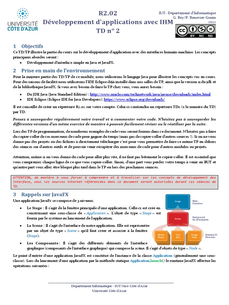R2.02 - TD2 - 2022 | PDF | Java (Langage de programmation) | Interface graphique