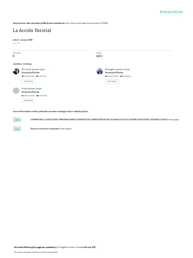 La Accion Tutorial | PDF | Evaluación | Aprendizaje