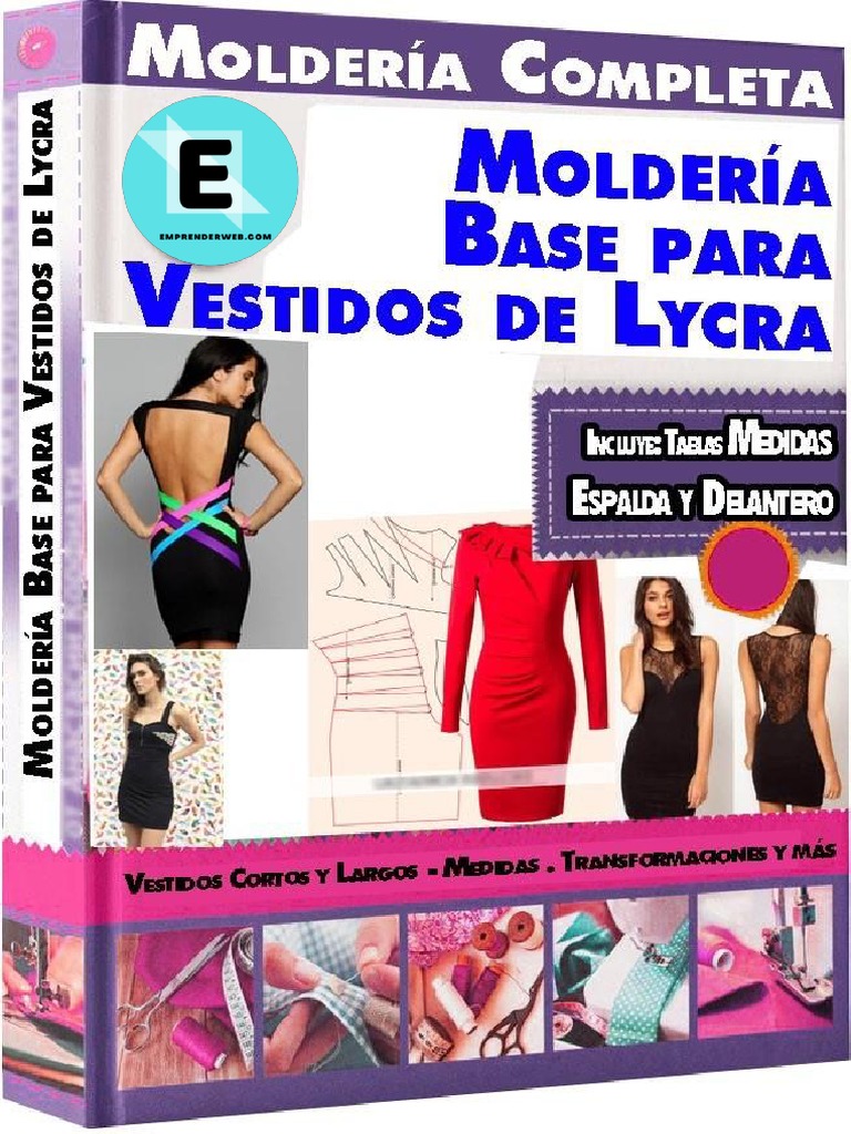 Moldería Base para Vestidos de Lycra - Emprender Web | PDF | Ropa