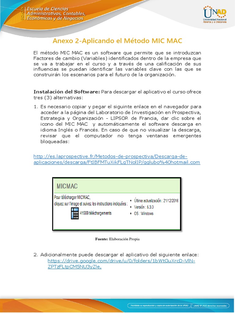 Guía para Descargar y Usar MIC MAC | PDF | Matriz (Matemáticas ...