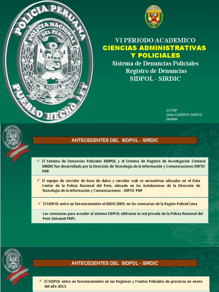 Registro Sidpol - Sirdic | PDF | .NET Framework | Policía