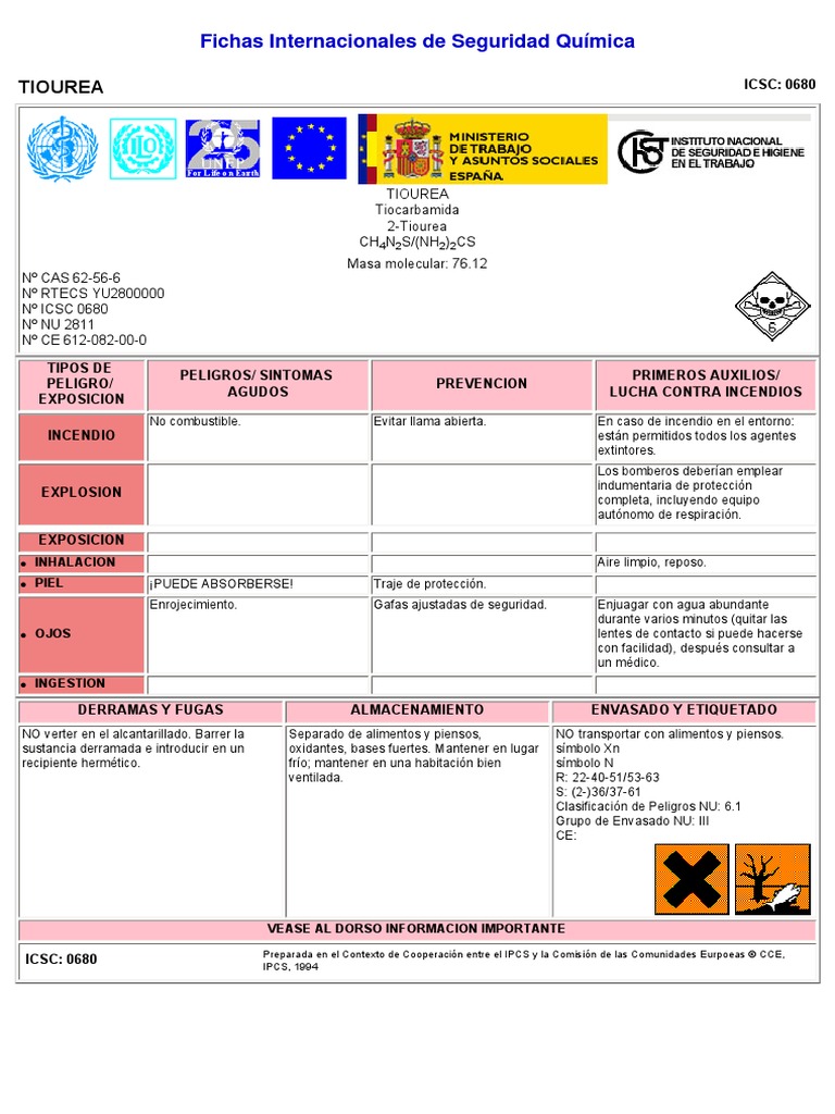 Tiourea | PDF | Química | Ciencias fisicas