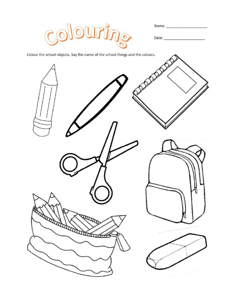 school-objects-colouring-fun-activities-games-picture-dictionaries ...