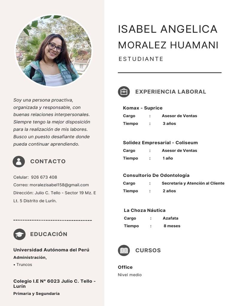 CV Isabel Angelica Moralez | PDF