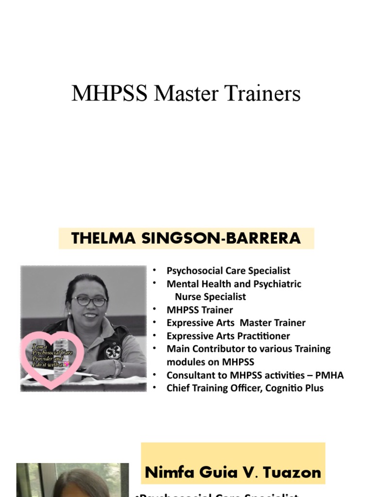MHPSS Master Trainers | PDF