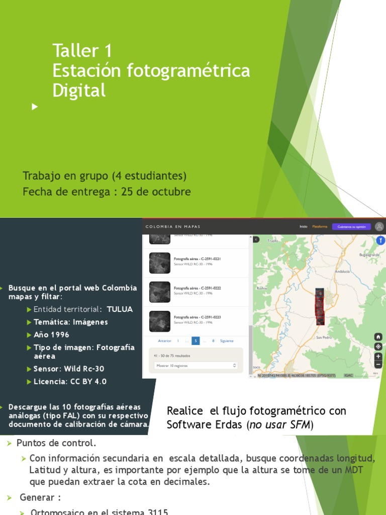 Taller - 1 - Fotogrametria. | PDF
