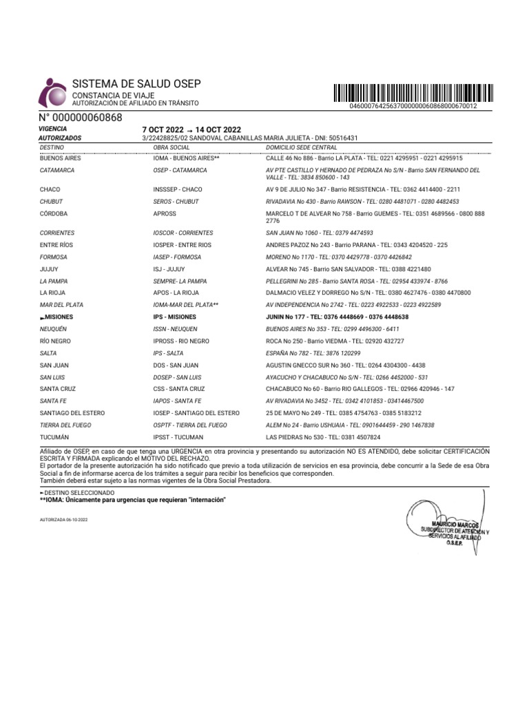 Sistemas OSEP | PDF | Argentina | América del Sur