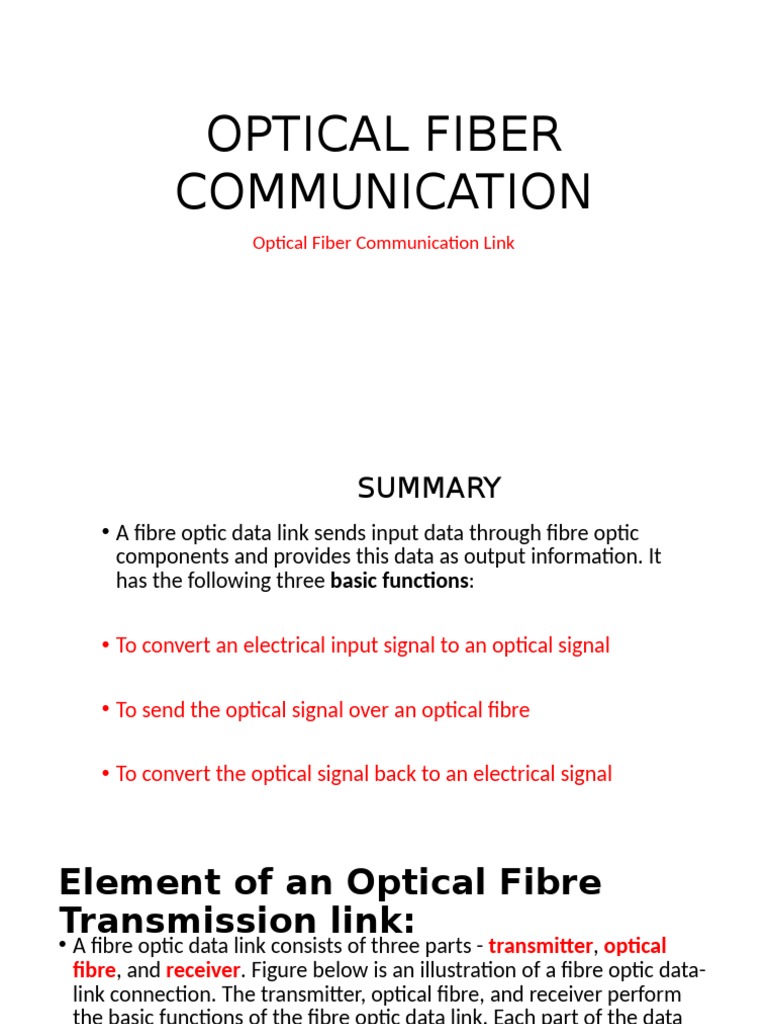L4 Optical Fiber Communication System | PDF | Optical Fiber | Optics