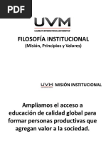 Filosofía Institucional Y Modelo Educativo de Uvm.: Filosofia | PDF