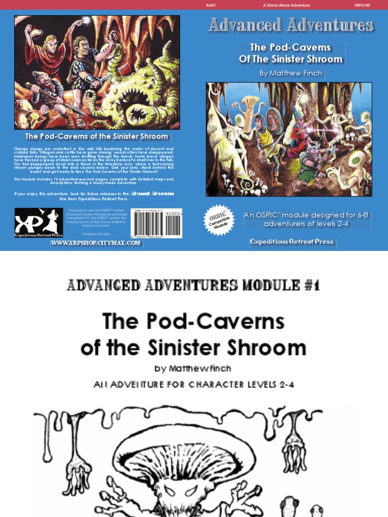 AA#1 The Pod-Caverns of The Sinister Shroom (L2-4) - Expeditious ...
